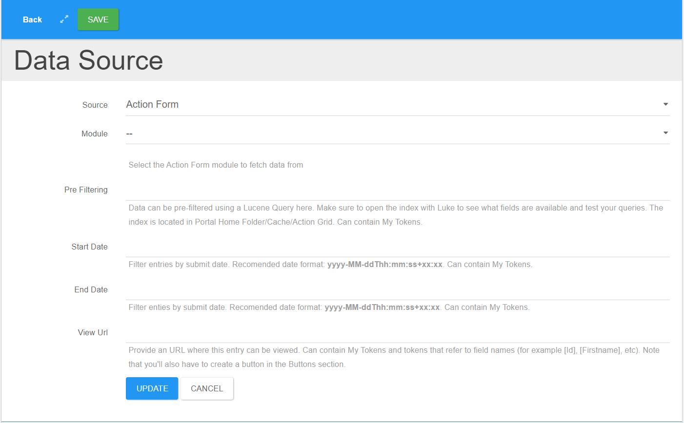 Data source fields | DNN Sharp Documentation Center